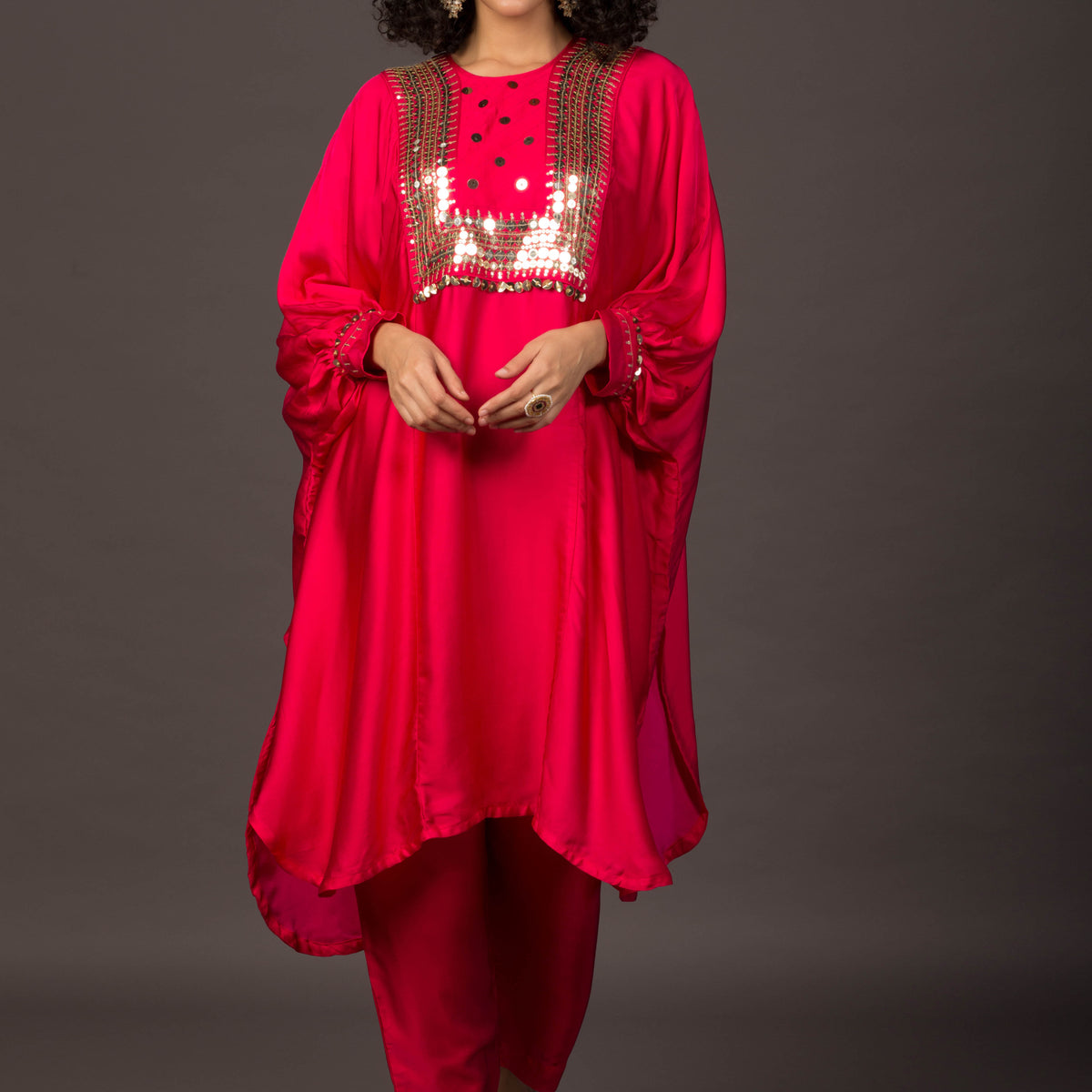 Glow Pink Chamak Kurta Set – Prahnaaya India