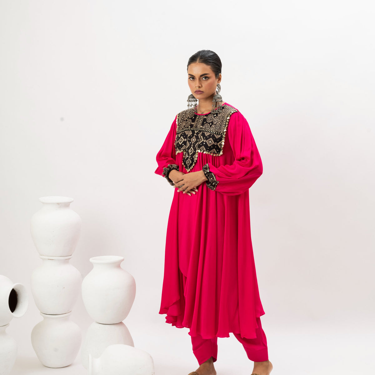Mahi Asymmetrical Kurta Set with Dupatta – Prahnaaya India